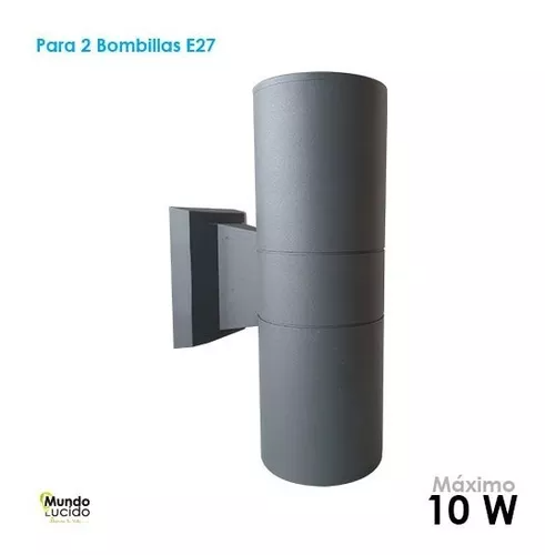 ARBOTANTE CILINDRICO GRIS PARA FOCO 85-265V E27 – Nosa.mx