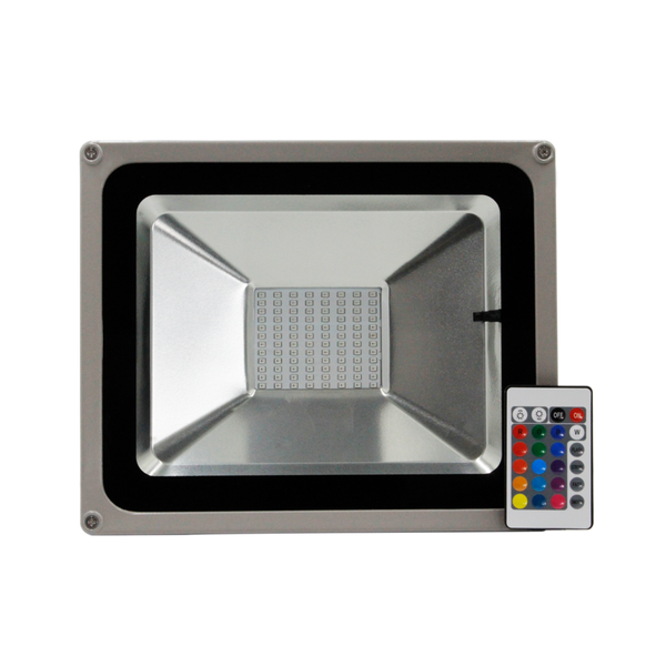 REFLECTOR 50W LEDS RGB CON CONTROL (SLIM) – Nosa.mx