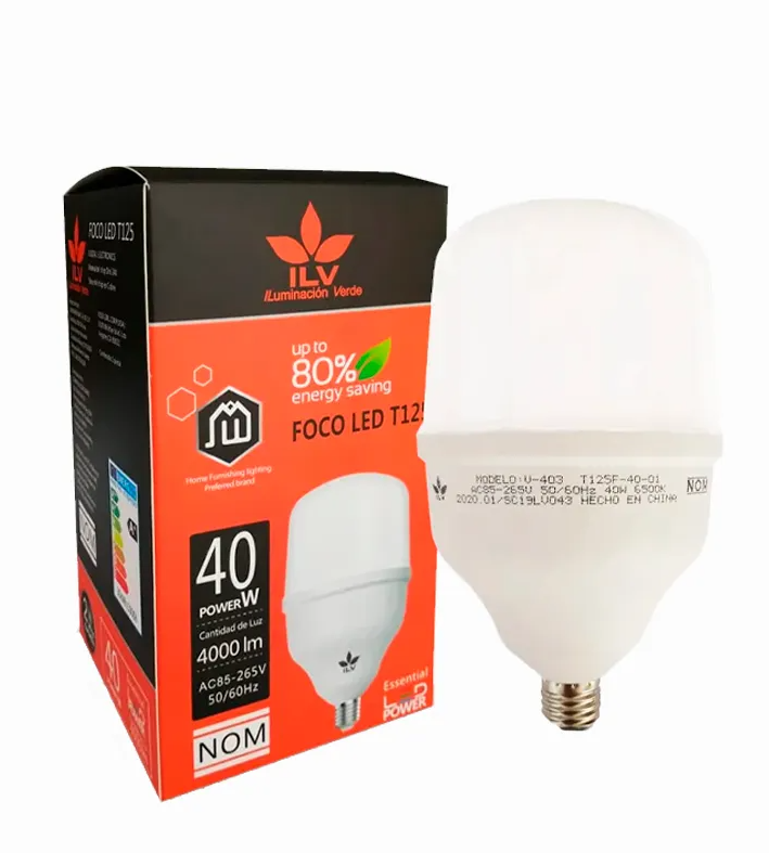 FOCO T125 LED DE 40W LUZ FRIA 65K INDUTRIAL 3600LM – Nosa.mx