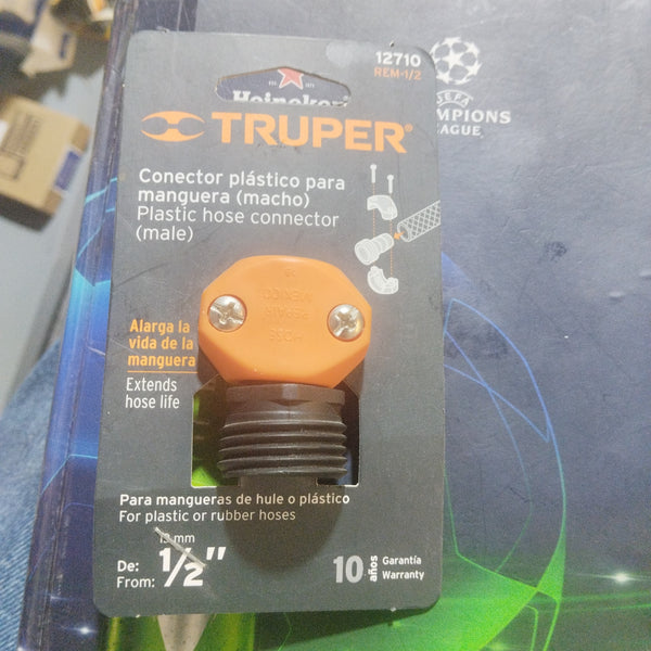 Conector plastico p/manguera (macho) 1/2" 12710 – Nosa.mx