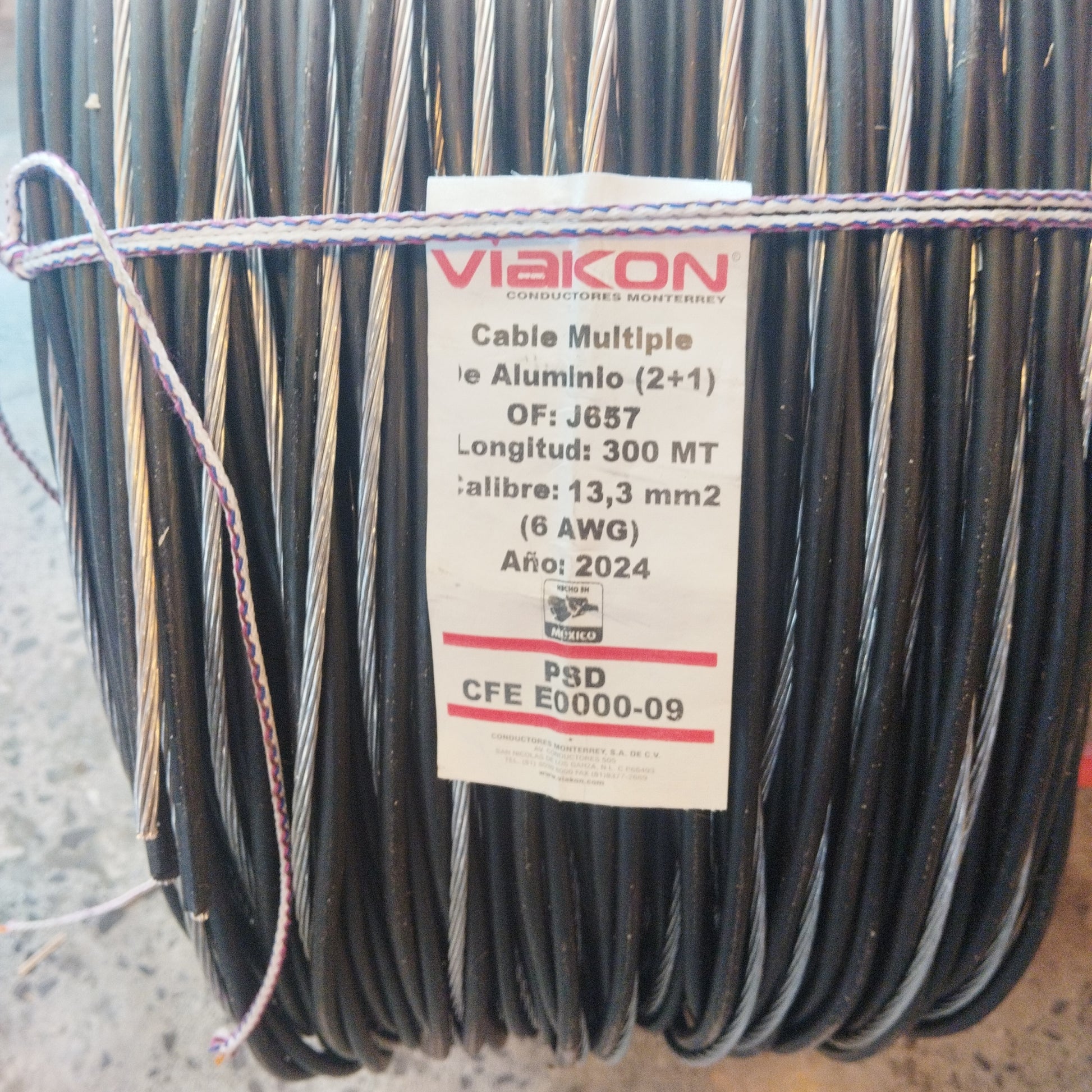 CABLE NEUTRACON 2X6+1X6 ALUMINIO 600V TRAMO VIAKON ACOMETIDA AEREA ...