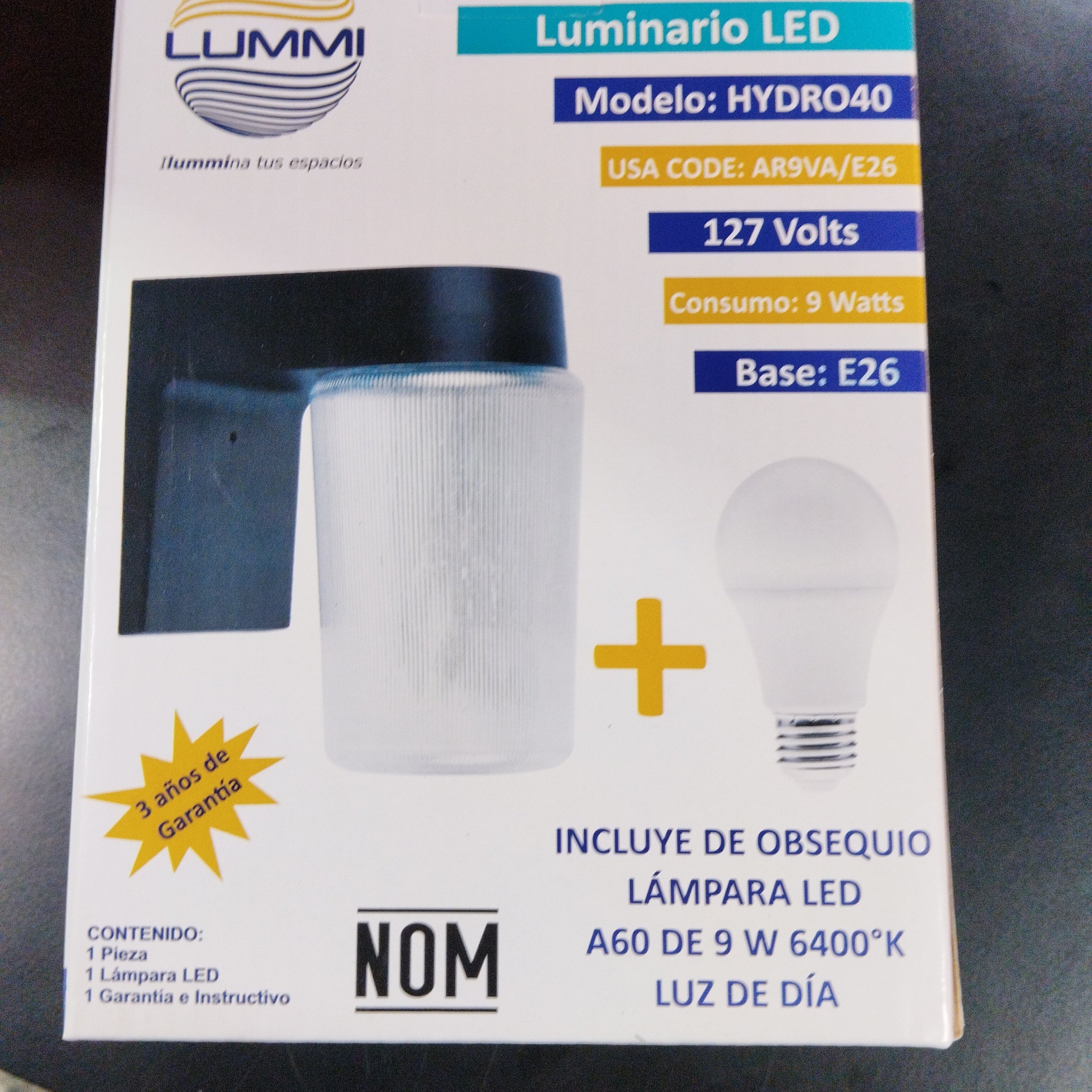 Arbotante de pared con vaso de PC y base AR9VA/E26 – Nosa.mx