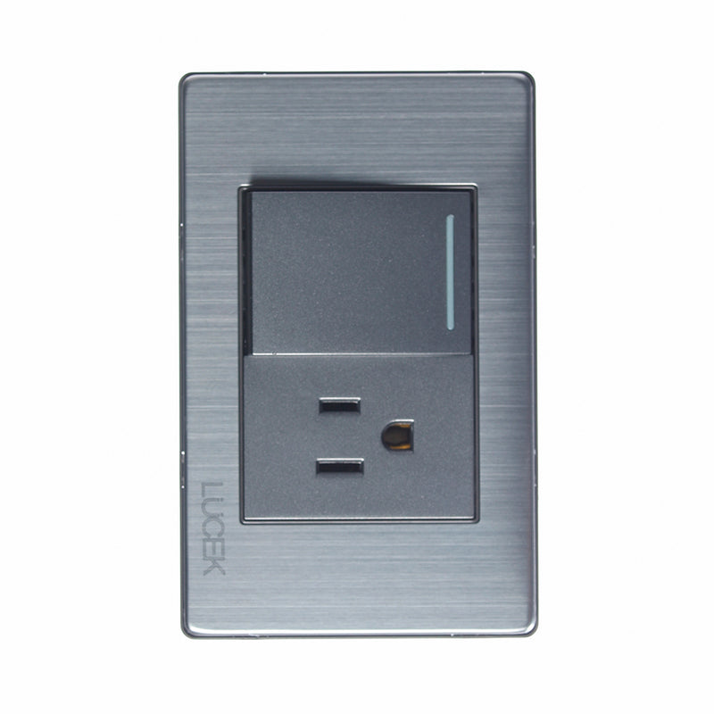 APAGADOR Y CONTACTO PLATA PLACA LUCEK PREMIUM BP07-M/P – Nosa.mx