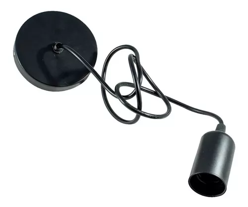 SOCKET COLGANTE DE 1 M ( NEGRO PLASTICO) MAX 100W – Nosa.mx
