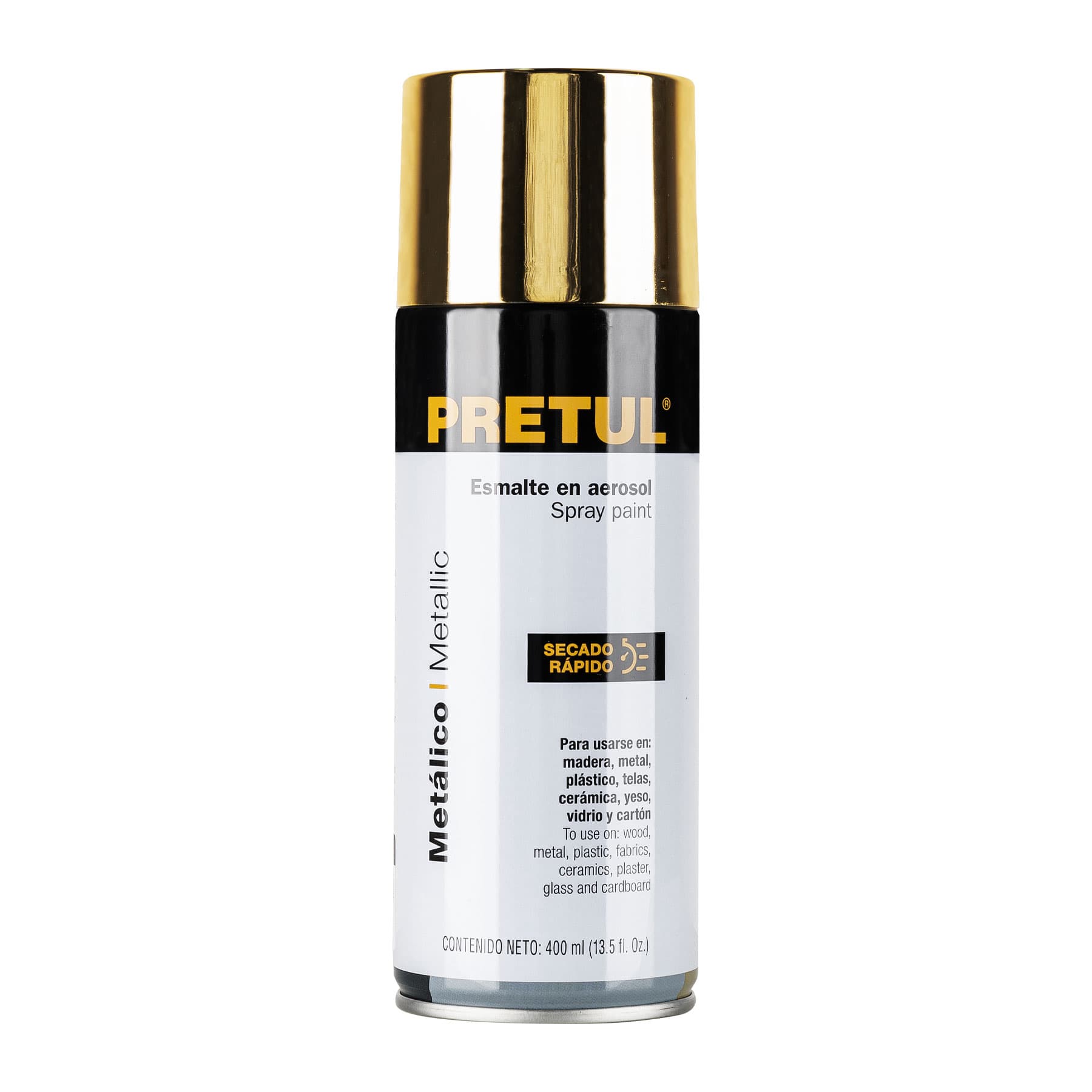 PINTURA AEROSOL METALICA ORO PRETUL 27180 PAM-OR-P – Nosa.mx