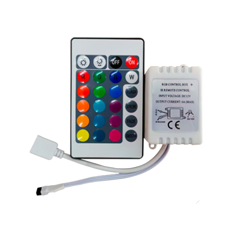CONTROLADOR TIRA LED RGB 5M A 8M TECNOLED ML-STCON72RG – Nosa.mx
