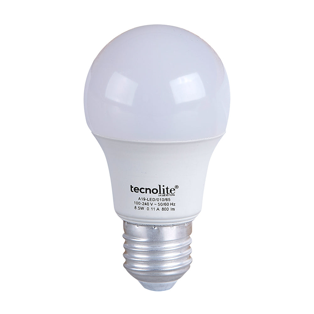 FOCO LED A19 8.5W 127V 800LM 65K E27 8A19LED65V200 – Nosa.mx